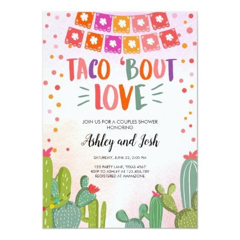 Taco Bout Love Fiesta Couples Shower Invitation Zazzle Couples Baby