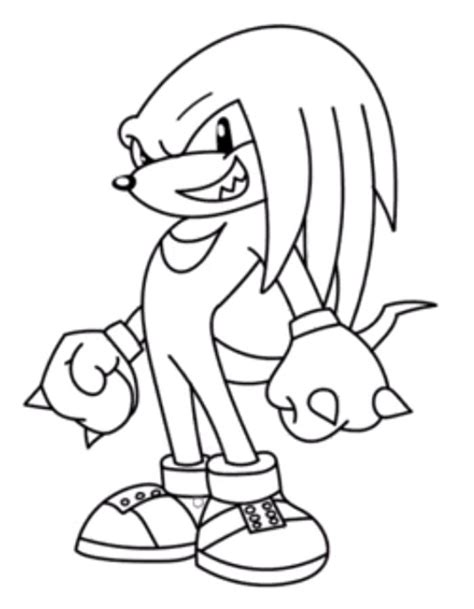 Knuckles Coloring Pages Free Printable PDF