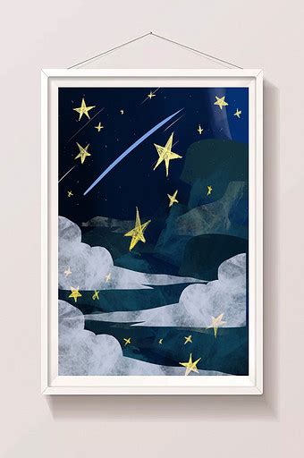 宝石蓝唯美夜空插画背景通用背景1024 4575图片素材免费下载 编号1118085 潮点视频