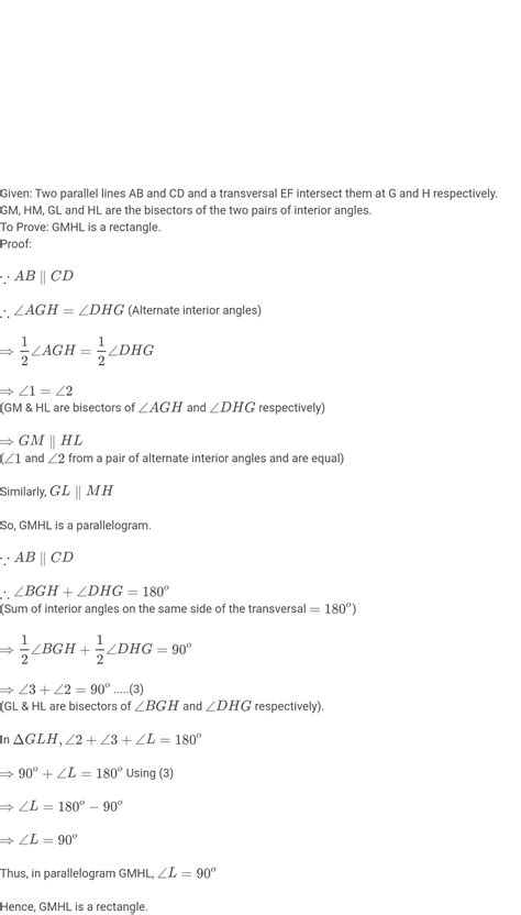 Example Example Two Parallel Lines L And M Are Intersected