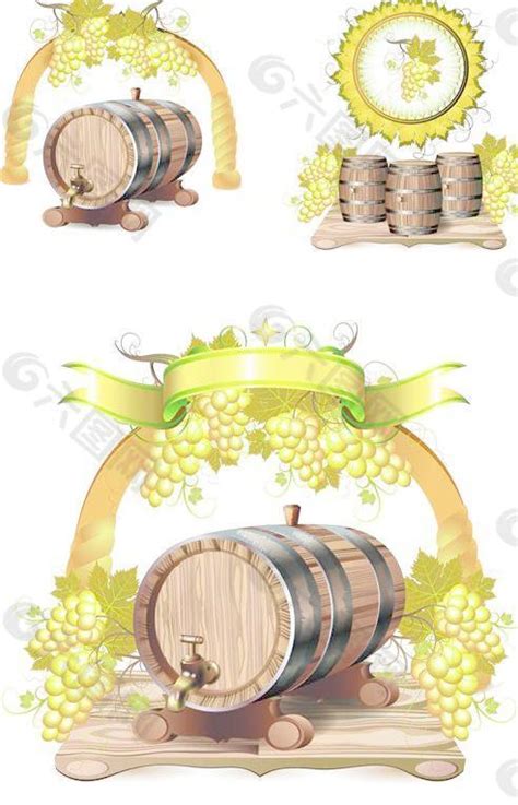 精美图案葡萄酒标签矢量素材设计元素素材免费下载 图片编号 1409565 六图网