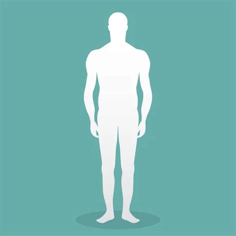 Forma Corpo Masculino Silhueta Homem Adulto Ícone Vetor imagem vetorial