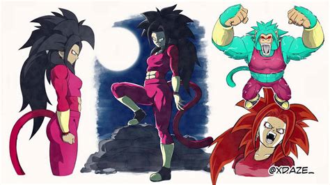fan art imagina cómo se vería Kefla Super Saiyajin 4 y el resultado es