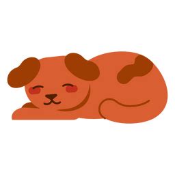 Diseño PNG Y SVG De Lindo Perro Dormido Semiplano Para Camisetas