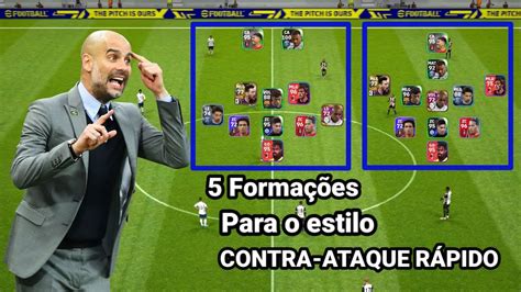 5 melhores Formações para estilo CONTRA ATAQUE RÁPIDO no eFootball 23