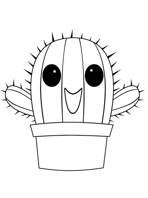 Coloriage Cactus Kawaii 1Stepclinic à Coloriage Cactus A Imprimer