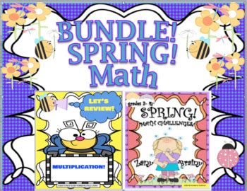 Bundle Spring Math Google Slides Drag Drop Independent Workbook