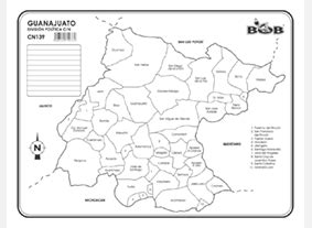 CN139 Guanajuato División política c n 100 pzas Ediciones Bob Shop