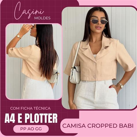 Camisa Cropped Babi Molde Em PDF CASINI MOLDES EM PDF Hotmart