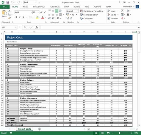 Simple Project Plan Template Excel