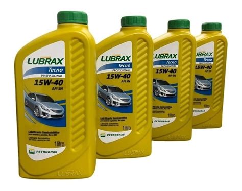 Kit 4 Litros De Óleo Lubrax Tecno Semissintético Sn 15w40 Frete grátis