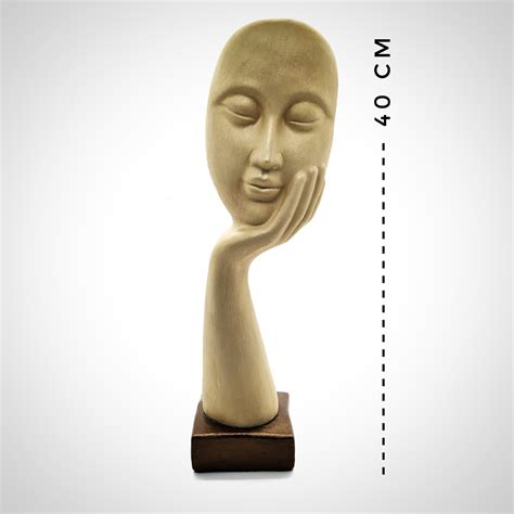 Mão na Face Estatueta Enfeite Decoração Escritório Estátua Elo7