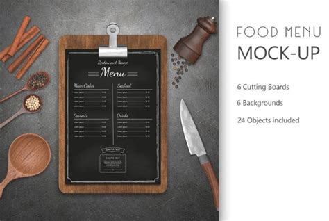 30 Restaurant Menu Mockup PSD Free Graphic Cloud
