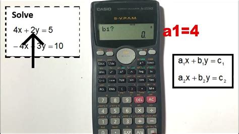 how to solve simultaneous equations using the casio fx 570ms scientific calculator youtube