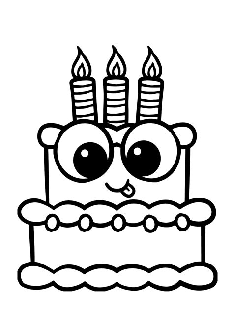 Bolo Kawaii Para Colorir Imprimir Desenhos