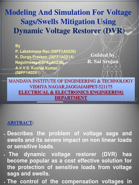 dynamic voltage restorer dvr pdf