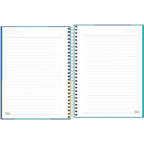Caderno Espiral Capa Dura Colegial Mat Rias Fun Folhas Sortido