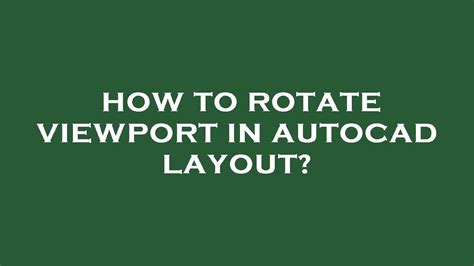 How To Rotate Viewport In Autocad Layout Templates Sample Printables