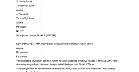 Detail Contoh Surat Pengalihan Hak Atas Tanah Koleksi Nomer 25