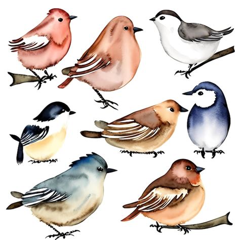 Premium AI Image A Watercolor Painting Of Birds On A Branch
