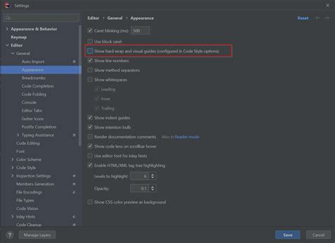 how to get rid of a vertical line in the editor pane of intellij idea stack overflow
