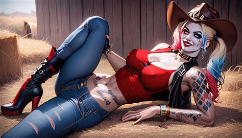 Large Breast Form Fitting Clothes Harley Quinn AI Porn