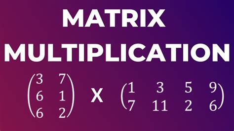 matrix operations how to multiply matrices 2 2 [easy] youtube