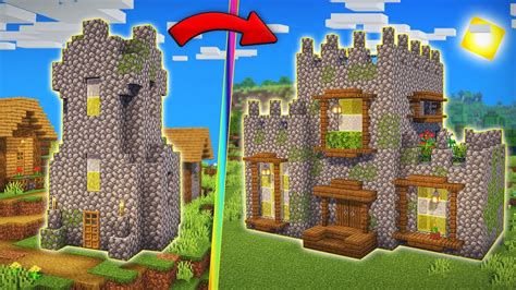 MINECRAFT COMO MEJORAR UNA IGLESIA DE LA ALDEA TRANSFORMACION EPICA