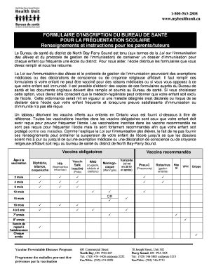 Fillable Online Myhealthunit FORMULAIRE DINSCRIPTION DU BUREAU DE SANT