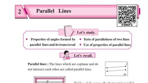 parallel lines intro for class 9th class 9th maths part 2 parallel lines smart learning