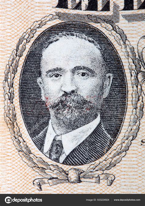 Francisco Ignacio Madero Portrait Old Mexican Money Peso Stock