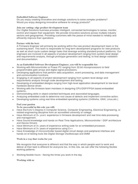embedded software engineer jd pdf embedded system engineering