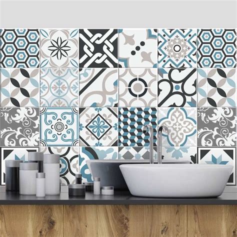 RE COVERTILES 24 Pcs Carrelage Sticker 20x20 cm PS00054 Mosaïque de
