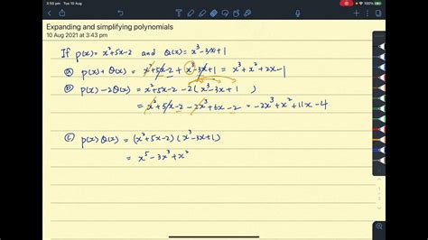 year10 maths 10 5 expanding and simplifying polynomials youtube
