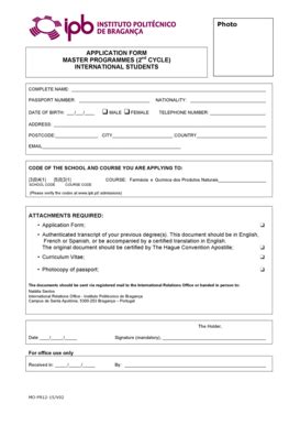 Fillable Online Usal APPLICATION FORM MASTER PROGRAMMES 2nd CYCLE