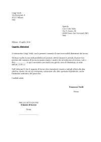 Fax Simile Lettera Dimissioni Docsity