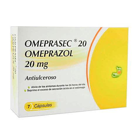 Omeprasec 20 Omeprazol 20 mg Caja de 7 cápsulas Punto Farma