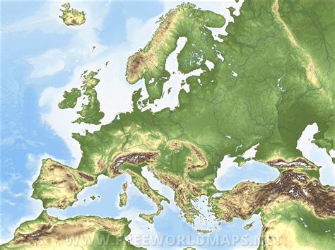 Stumme Karte Europa Gebirge Toporopa Lernspiele Geografie Europas