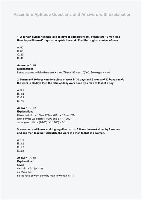 Aptitude Questions And Answers With Explanation