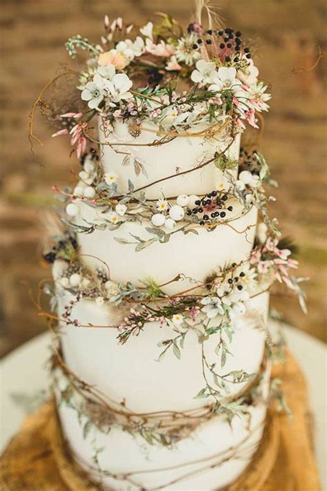 Wedding Winter Wedding Boho Wedding Cake Rustic Elegant Wedding