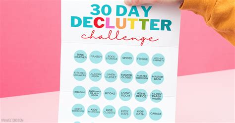 Day Decluttering Challenge With Free Printable Viva Veltoro