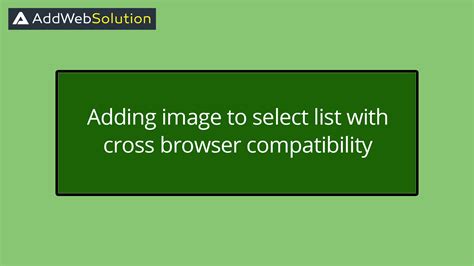 adding image to select list with cross browser compatibility