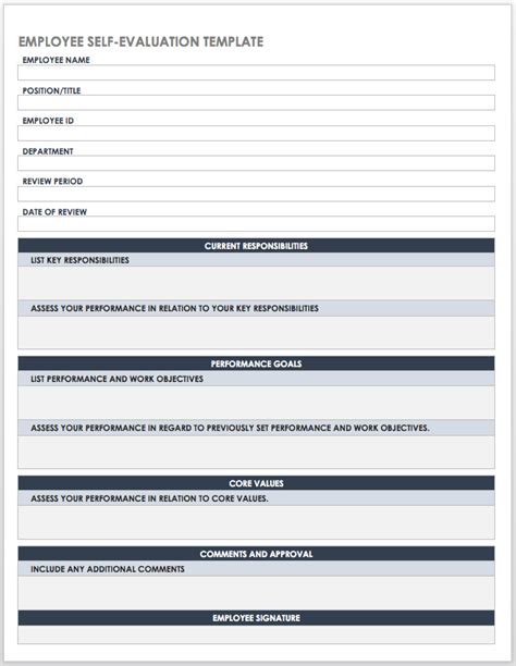 Free Printable Student Self Evaluation Forms Printable Forms Free Online