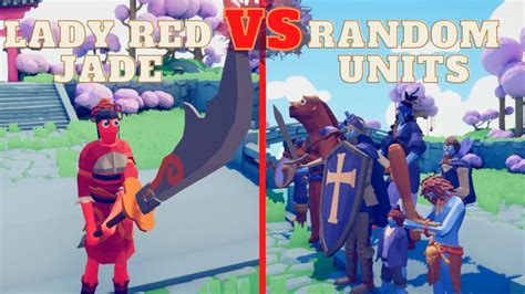 LADY RED JADE Vs RANDOM UNITS Totally Accurate Battle Simulator