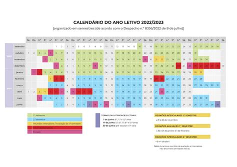 Já está disponível o calendário escolar para o ano letivo 2022 2023