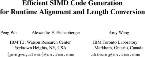 figure 1 from efficient simd code generation for runtime alignment and length conversion