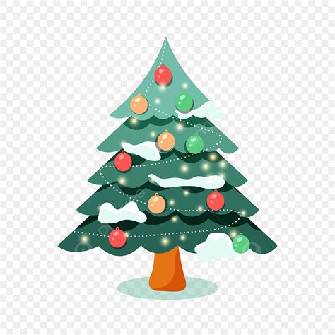 árbol De Navidad En Un Estilo De Diseño Plano PNG dibujos árbol