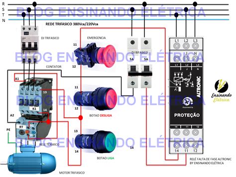 Motor Eletrico Trifasico Diagrama De Instalacao Quadro Monof
