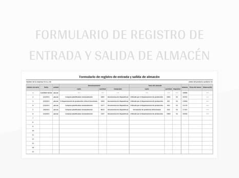 Plantillas Registro De Entrada Y Salida Para Excel Gratis Y Hojas De