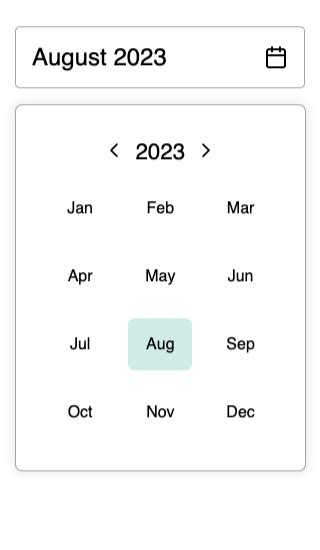 react lite month picker